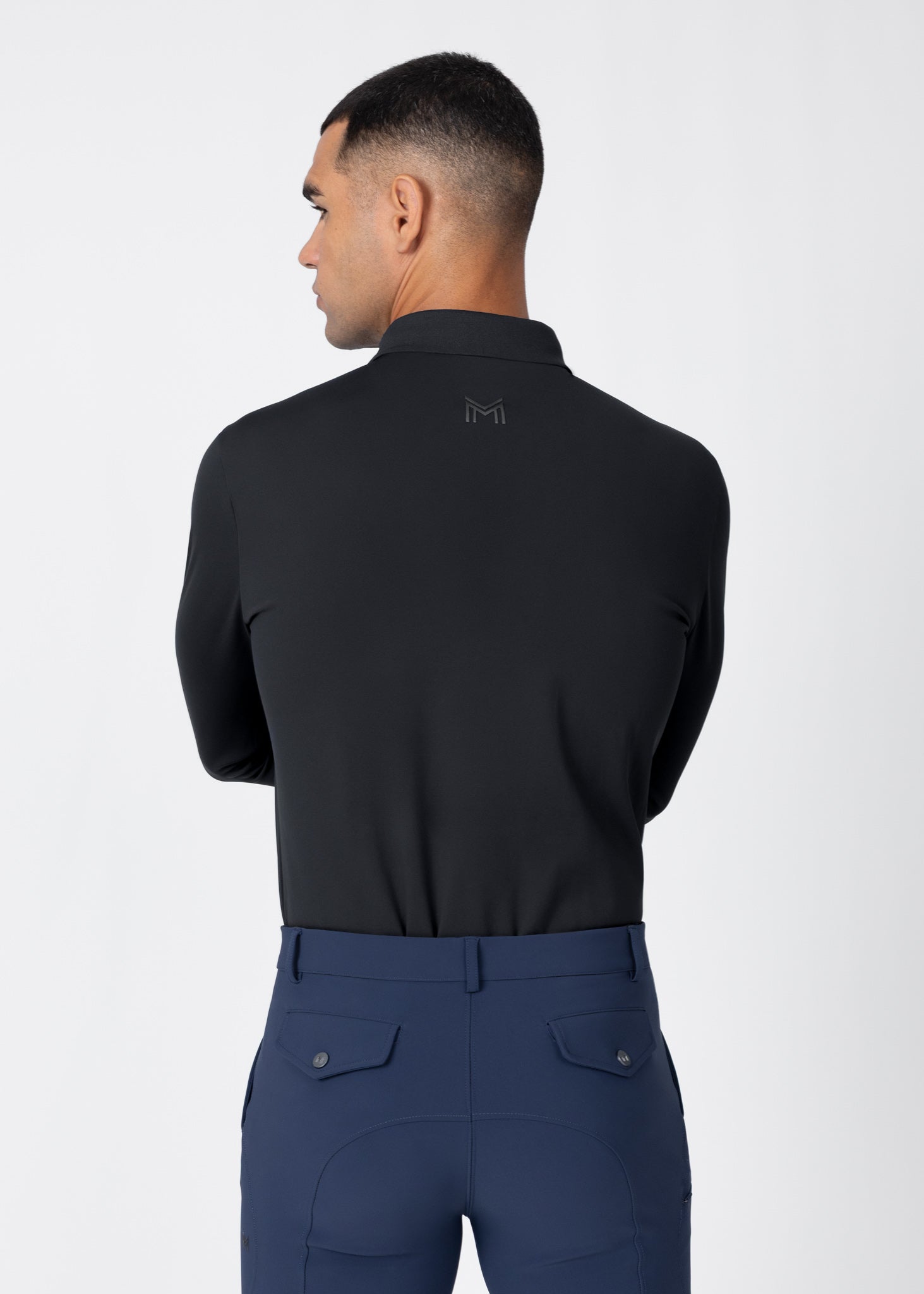Volt Polo Shirt (Black) – Maximilian Equestrian