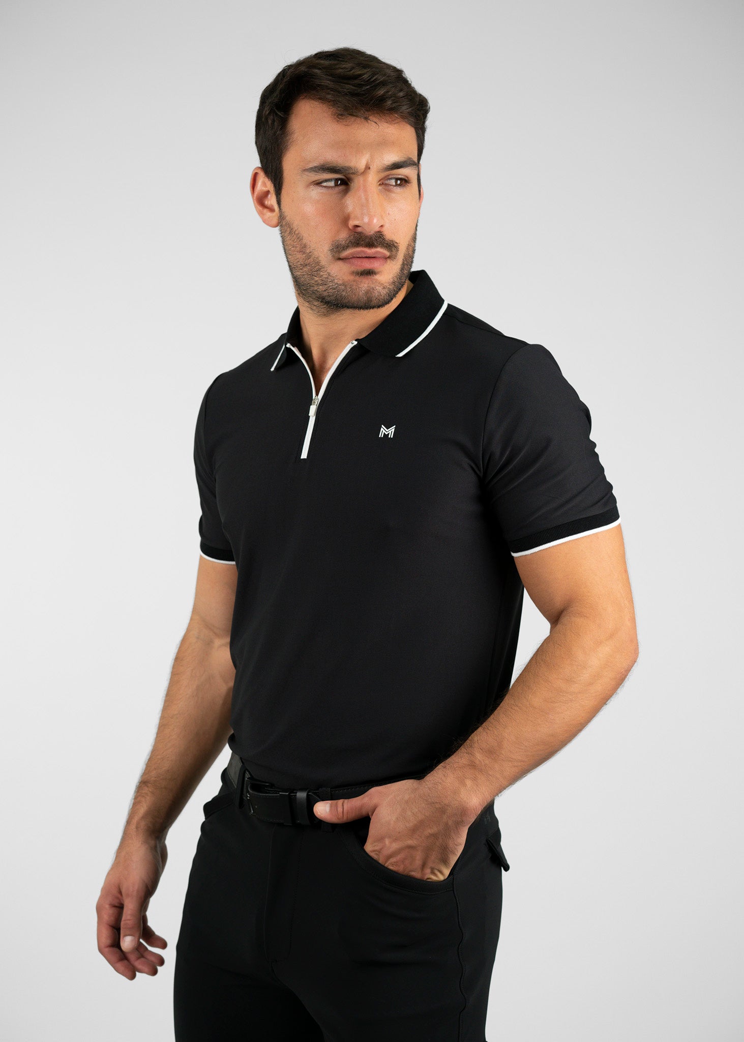 Core Polo Shirt (Black) – Maximilian Equestrian